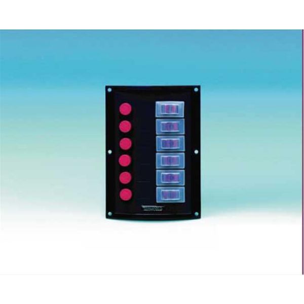 El-panel Splash-proof med 6 kontakter | Engholm